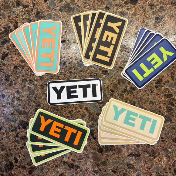 Yeti | Other | New Yeti Stickers Lot Set Of 26 Logo Stickers Multicolor ...